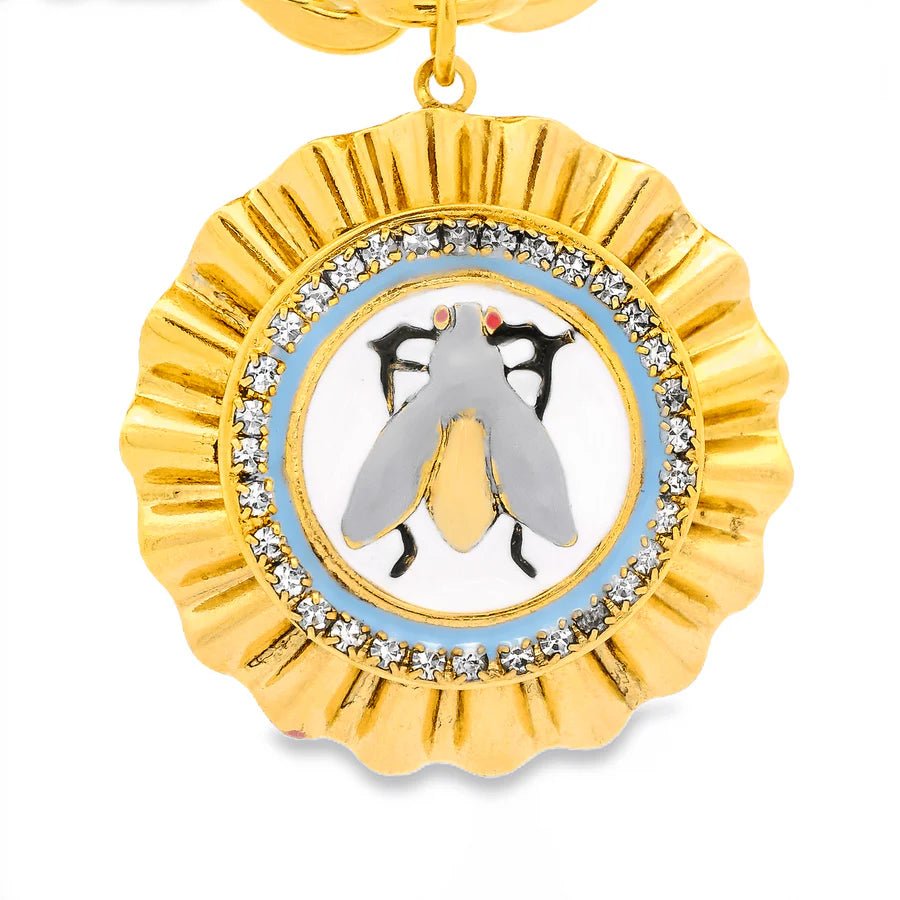 TOVA - Gold Fly Fly Pendant Necklace - Lola & Co. Boutique